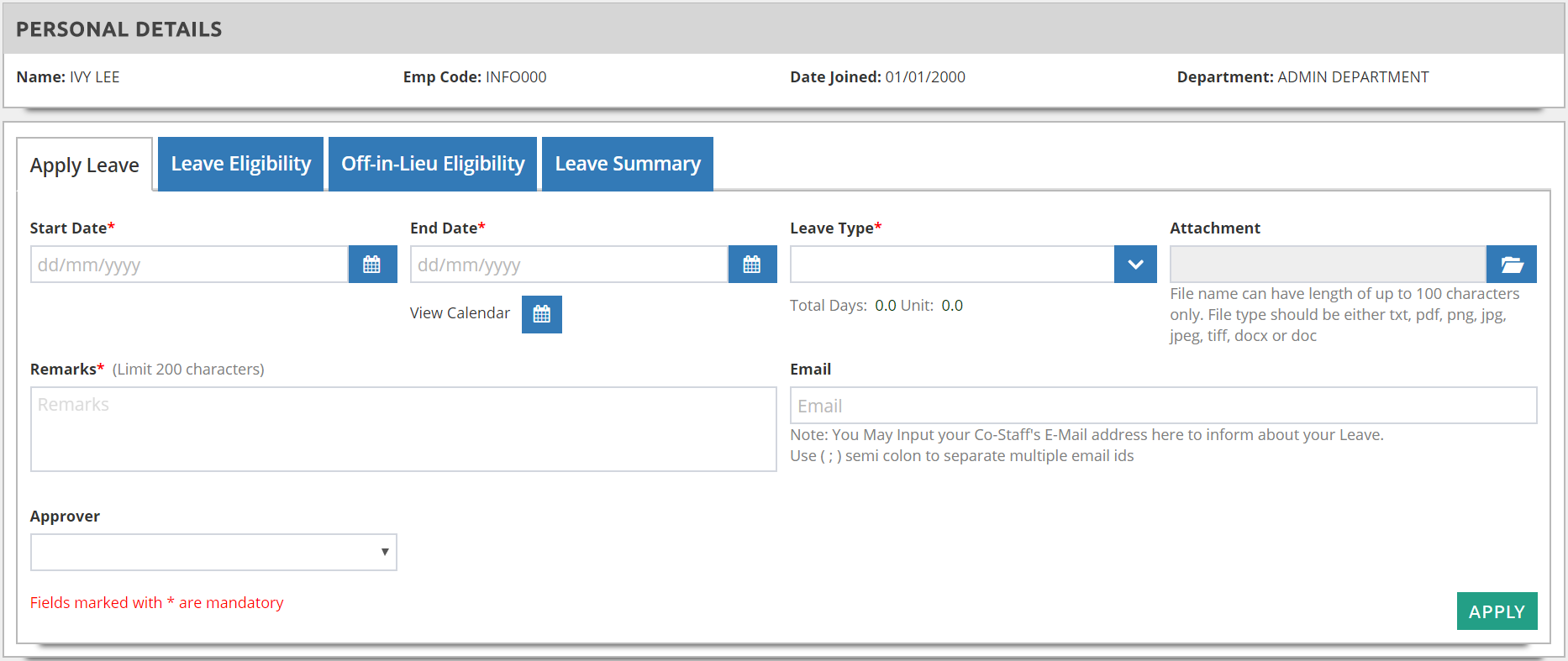 How to apply for leave?